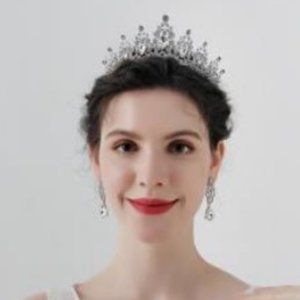 Accessories | Silver Tiara Crown Pointed Princess Queen Headdress ...